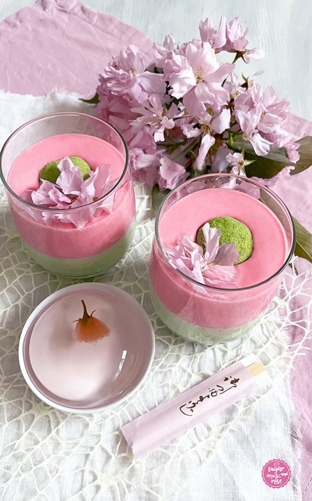 Matcha-Sakura-Dessert und die Kirschblüte in Japan - sugar&rose